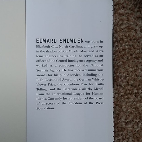 Other | Edward Snowden Book | Poshmark